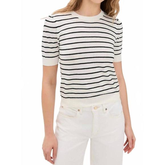 Frame Denim | Sweaters | New Frame Gathered Short Sleeve Sweater In ...